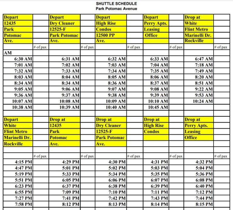 Shuttle & Lyft Services | The Brownstones at Park Potomac